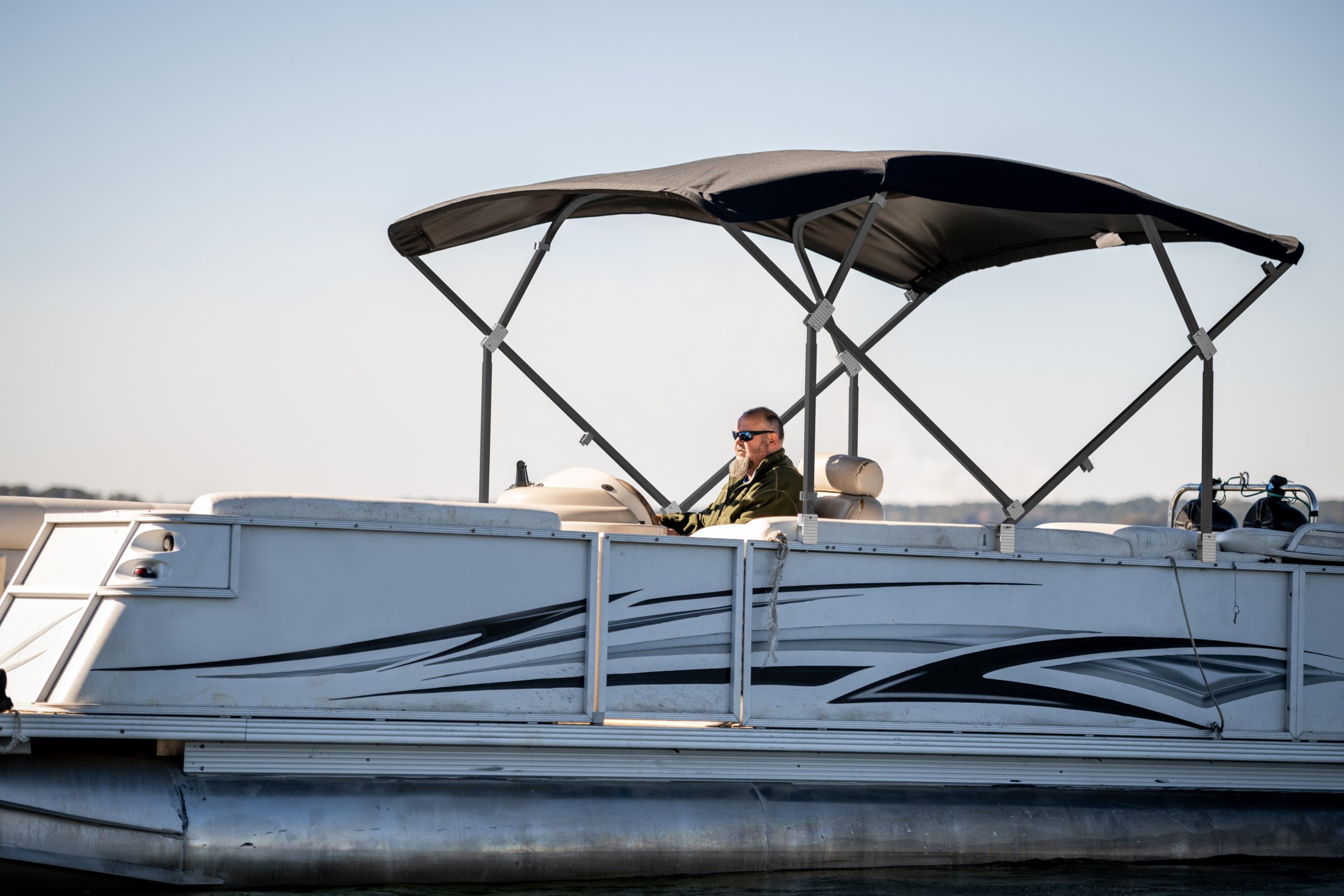 Standard 1.25″ Square Tube Bimini Top with Running Light Cut-Out ...